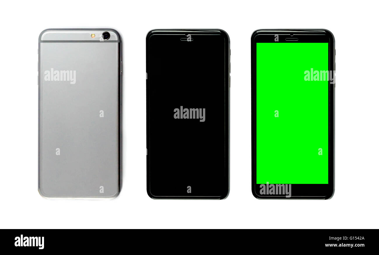 New realistic mobile phone smartphone collection Stock Photo - Alamy