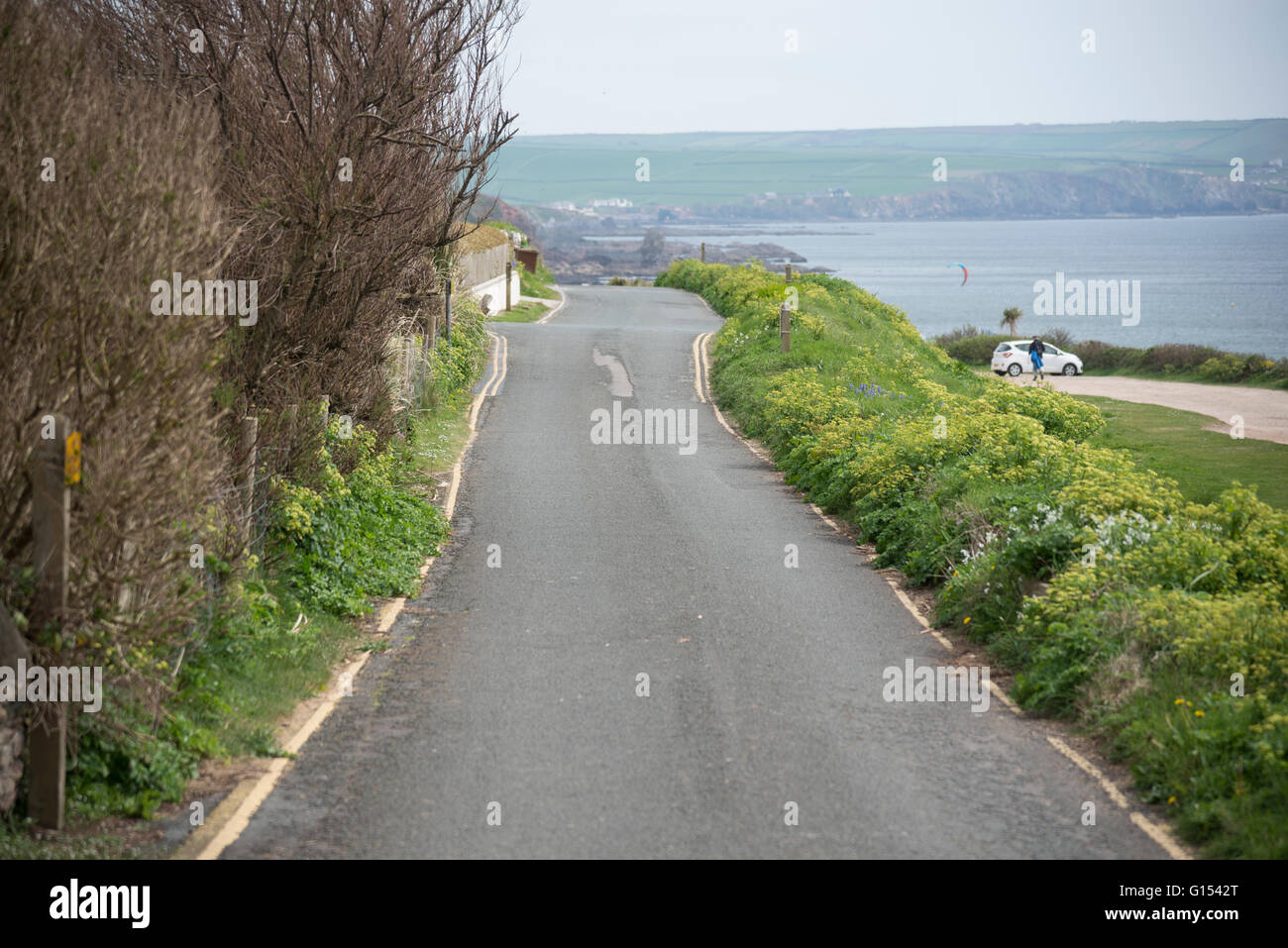 Old empty road in bigbury Stock Photo - Alamy