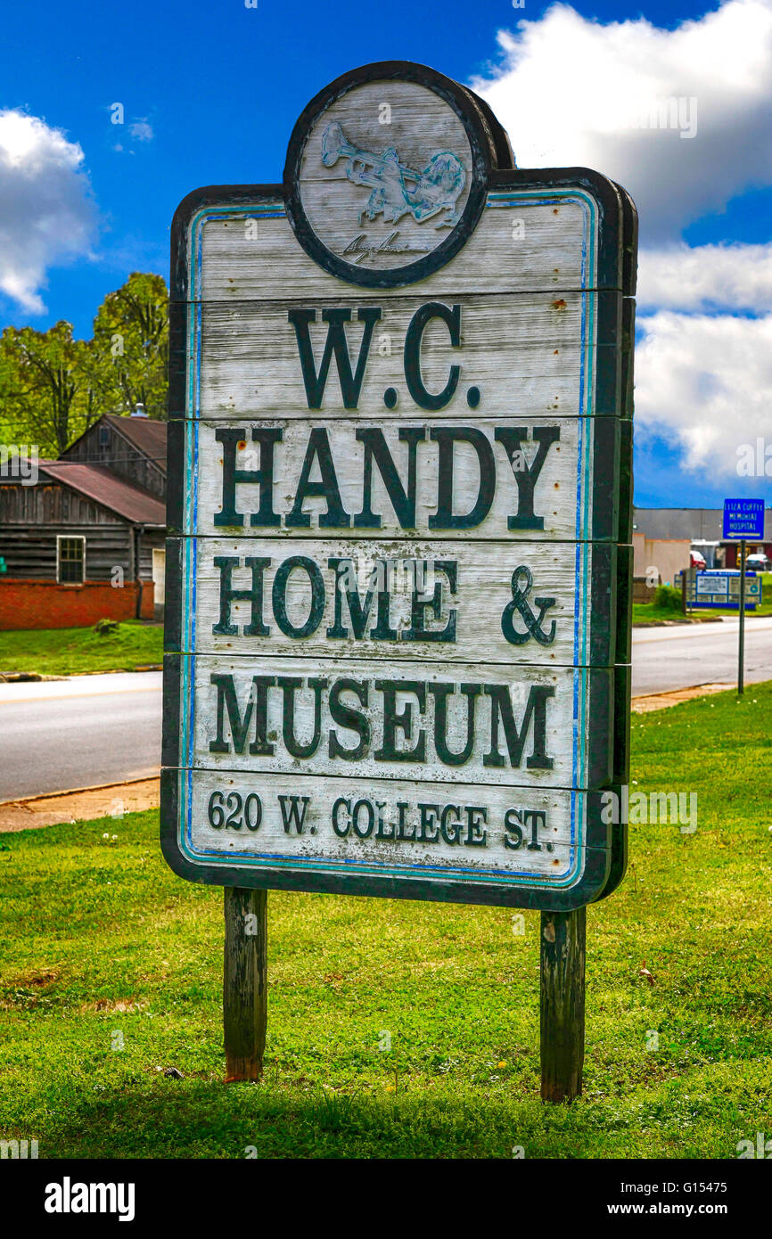 William Christopher Handy Birthplace sign in Florence, Alabama Stock ...