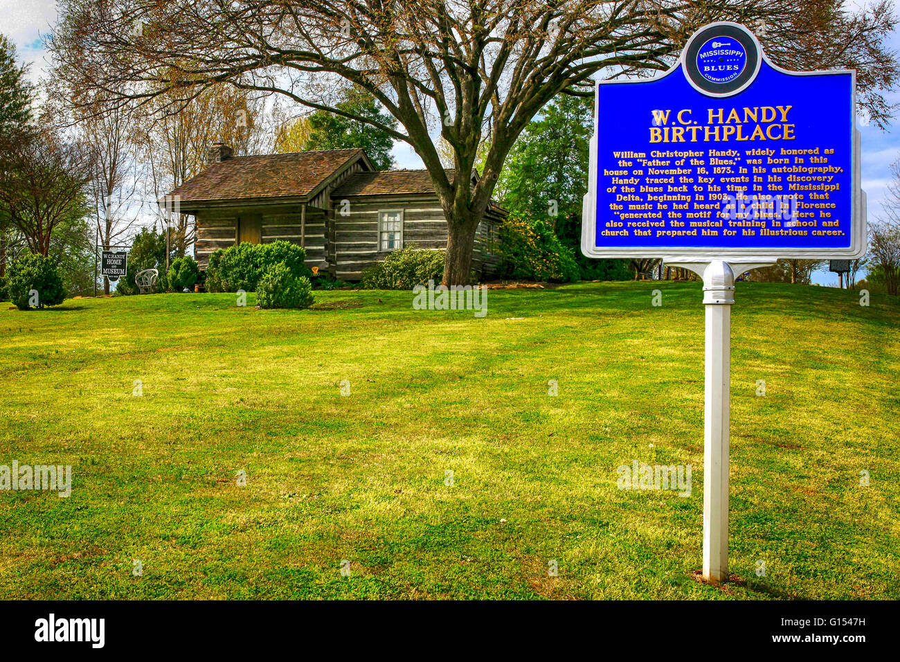 William Christopher Handy Birthplace sign in Florence, Alabama Stock ...