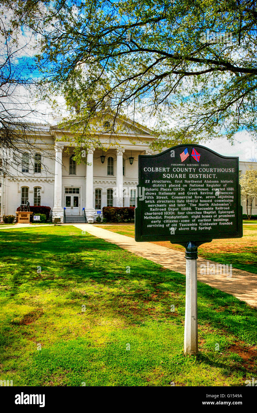 Historic downtown Tuscumbia, Alabama Stock Photo - Alamy