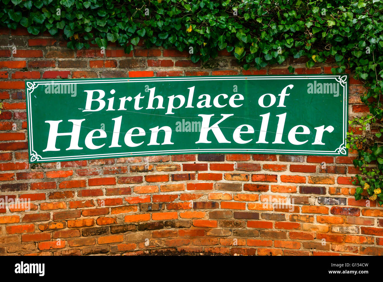 Ivy Green, the birthplace and childhood home of Helen keller sign in ...