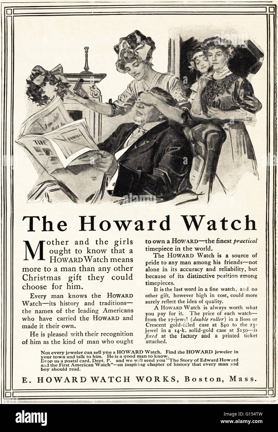 Original old vintage American magazine advert from the Edwardian era ...