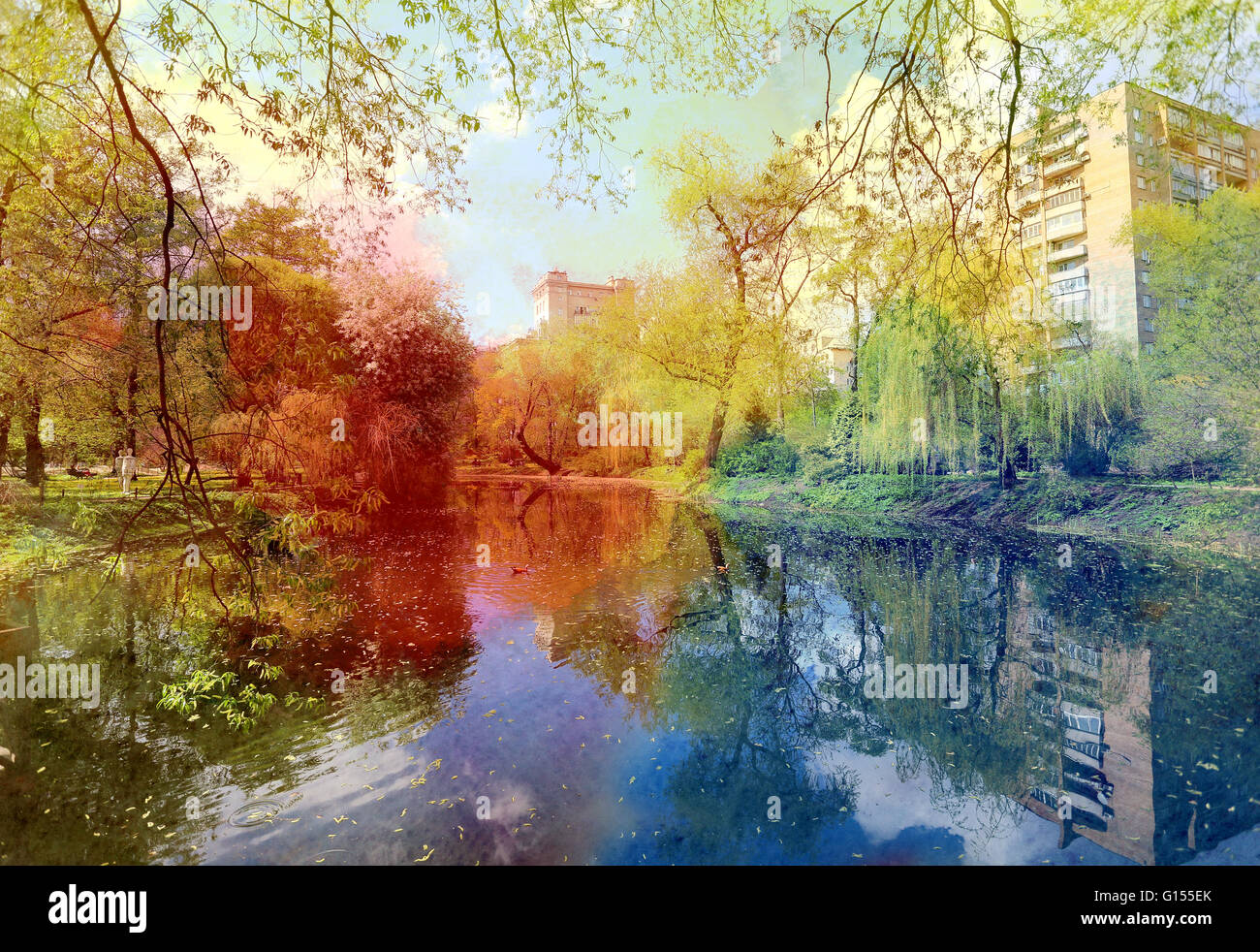 Photo of an old pond Stock Photo - Alamy