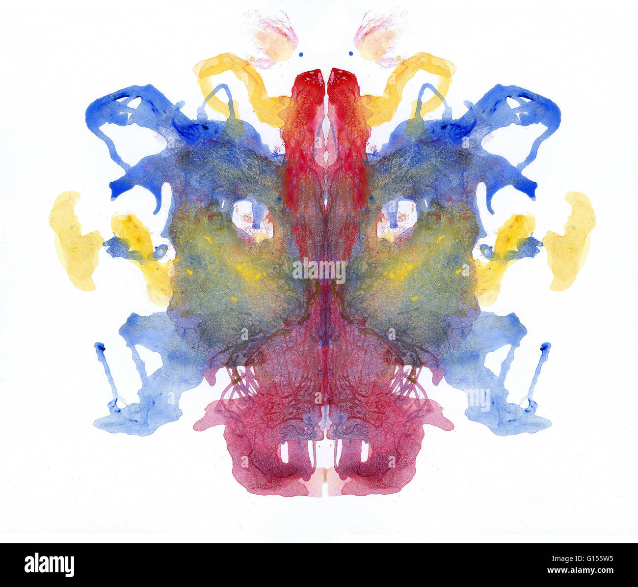 Inkblot similar to those used in the Rorschach psychological test Stock ...
