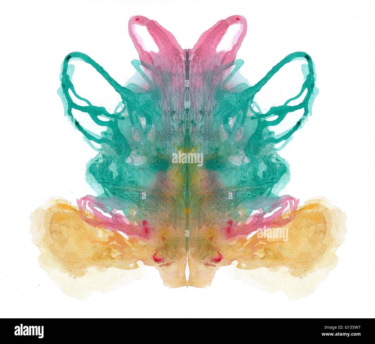 Inkblot similar to those used in the Rorschach psychological test Stock ...