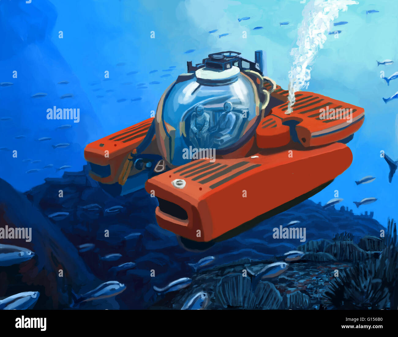 Deep sea submersible underwater hi-res stock photography and images - Alamy