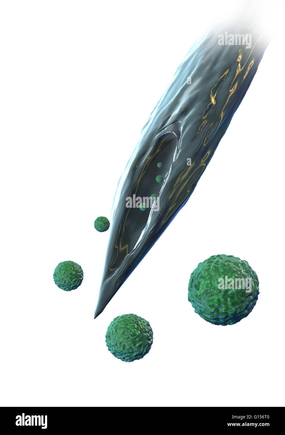 Illustration of stem cells with needle Stock Photo - Alamy