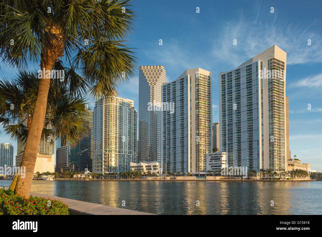 DOWNTOWN SKYLINE MIAMI FLORIDA USA Stock Photo - Alamy