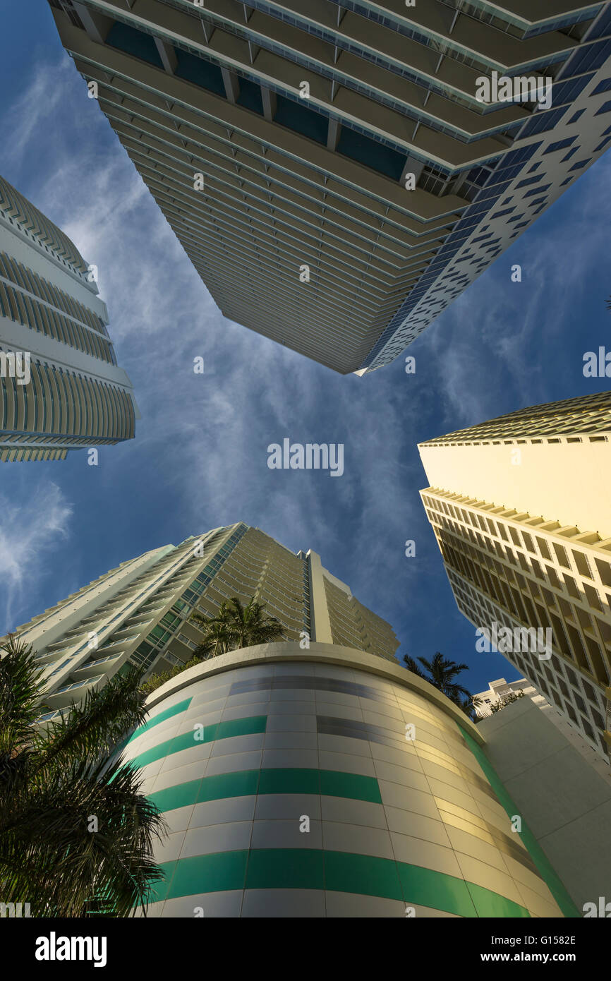 LUXURY HIGH RISE SKYSCRAPERS DOWNTOWN MIAMI FLORIDA USA Stock Photo - Alamy
