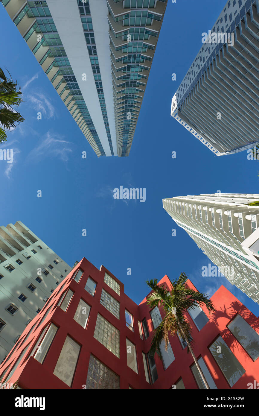 LUXURY HIGH RISE SKYSCRAPERS DOWNTOWN MIAMI FLORIDA USA Stock Photo - Alamy