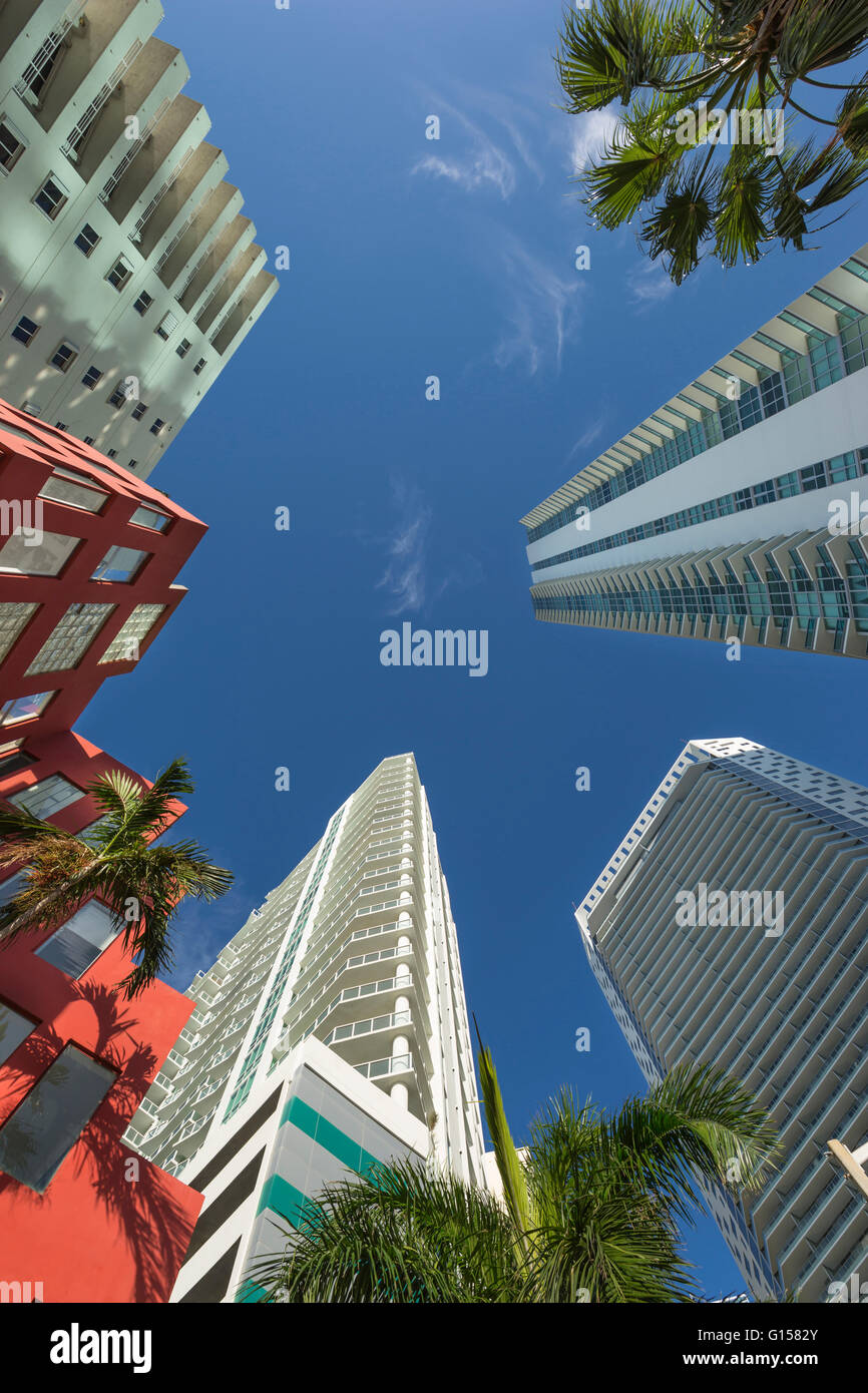 LUXURY HIGH RISE SKYSCRAPERS DOWNTOWN MIAMI FLORIDA USA Stock Photo - Alamy