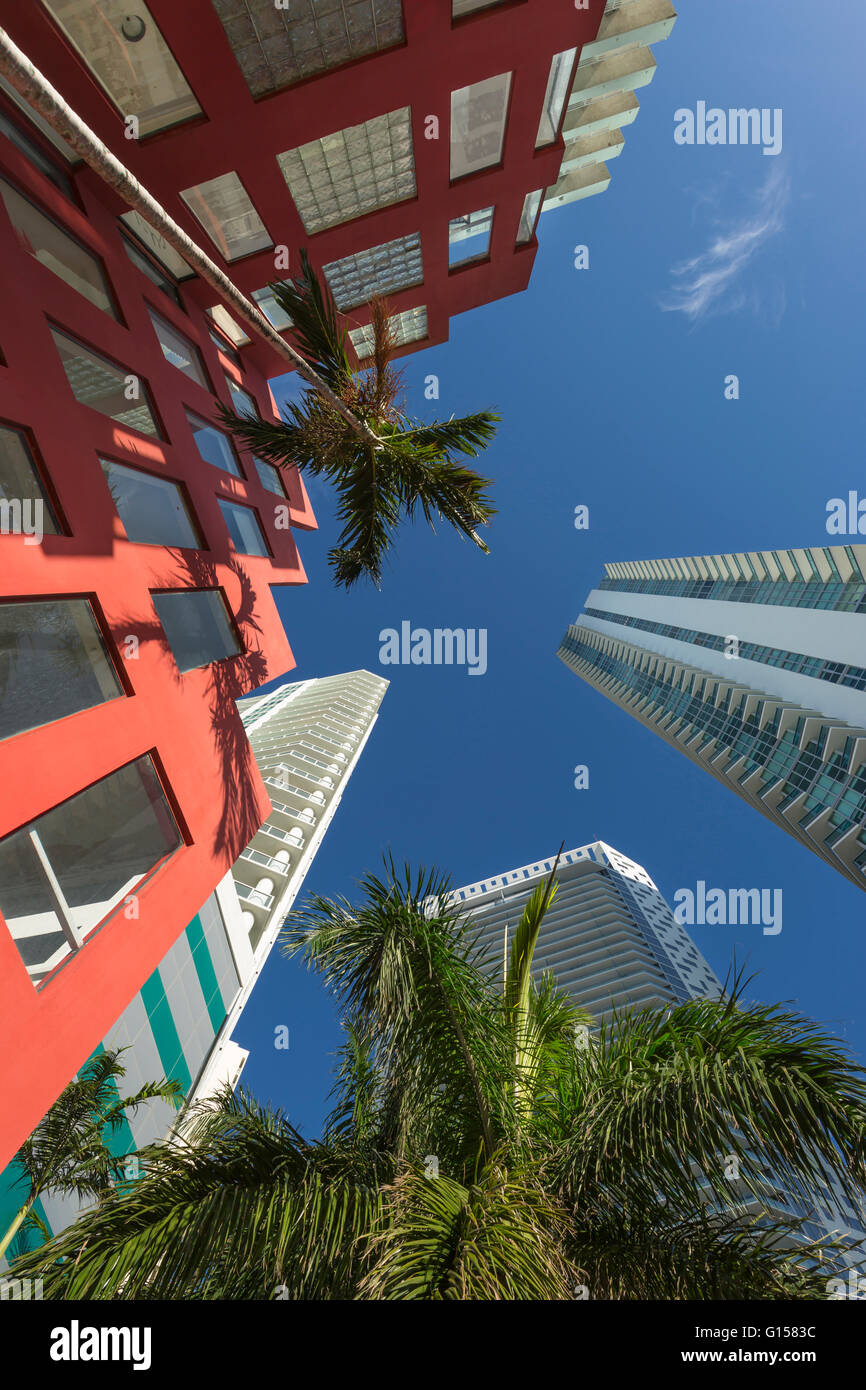 LUXURY HIGH RISE SKYSCRAPERS DOWNTOWN MIAMI FLORIDA USA Stock Photo - Alamy