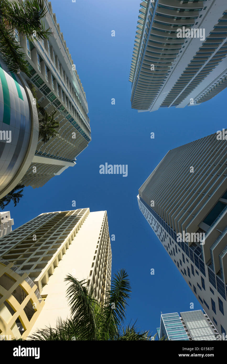 LUXURY HIGH RISE SKYSCRAPERS DOWNTOWN MIAMI FLORIDA USA Stock Photo - Alamy