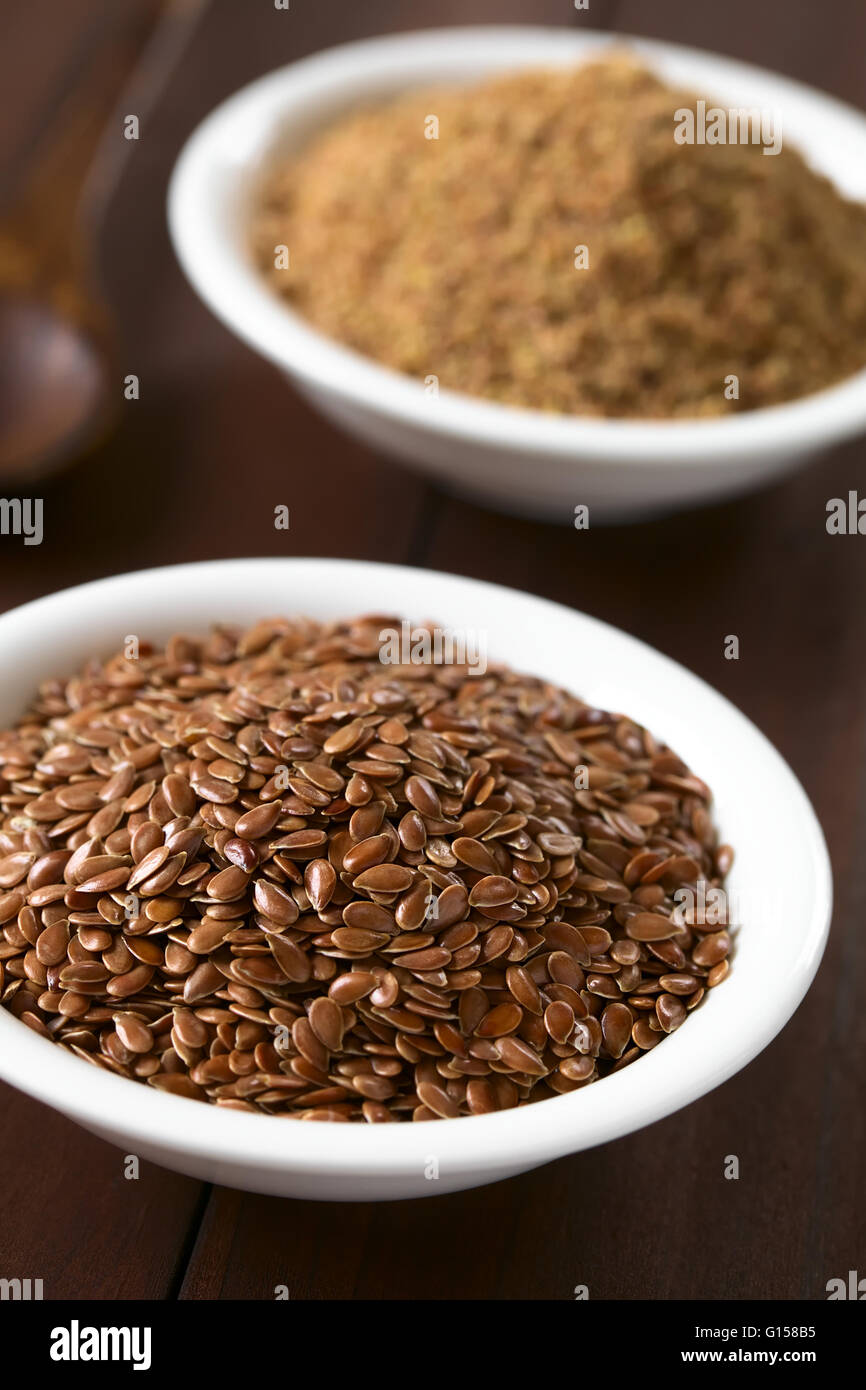 Whole ground flax seeds hi-res stock photography and images - Alamy