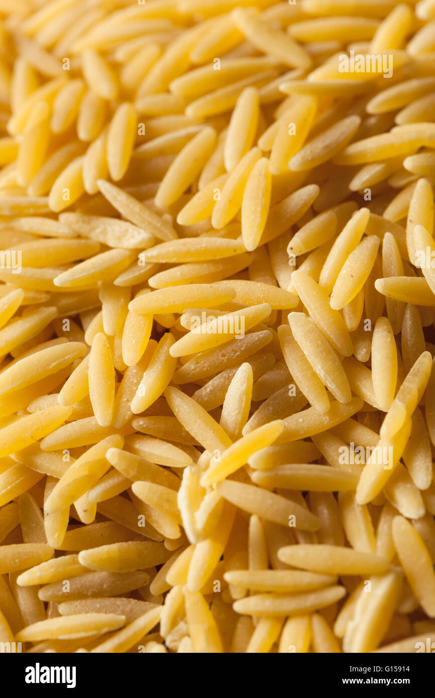 Raw Organic Orzo Pasta Ready for Cooking Stock Photo - Alamy
