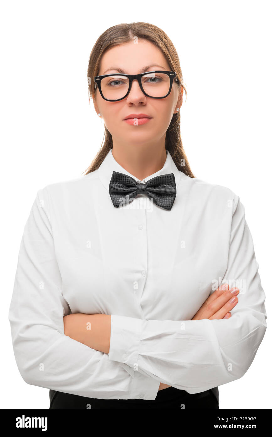 portrait of a girl in a stylish the form waitress Stock Photo - Alamy