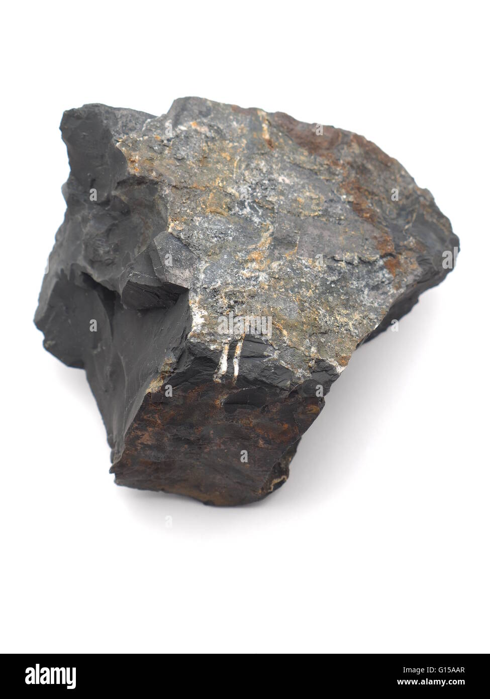 shungit on a white background Stock Photo - Alamy