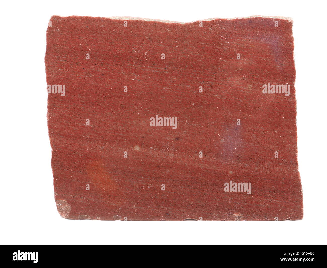 quartzitic sandstone crimson on a white background Stock Photo - Alamy