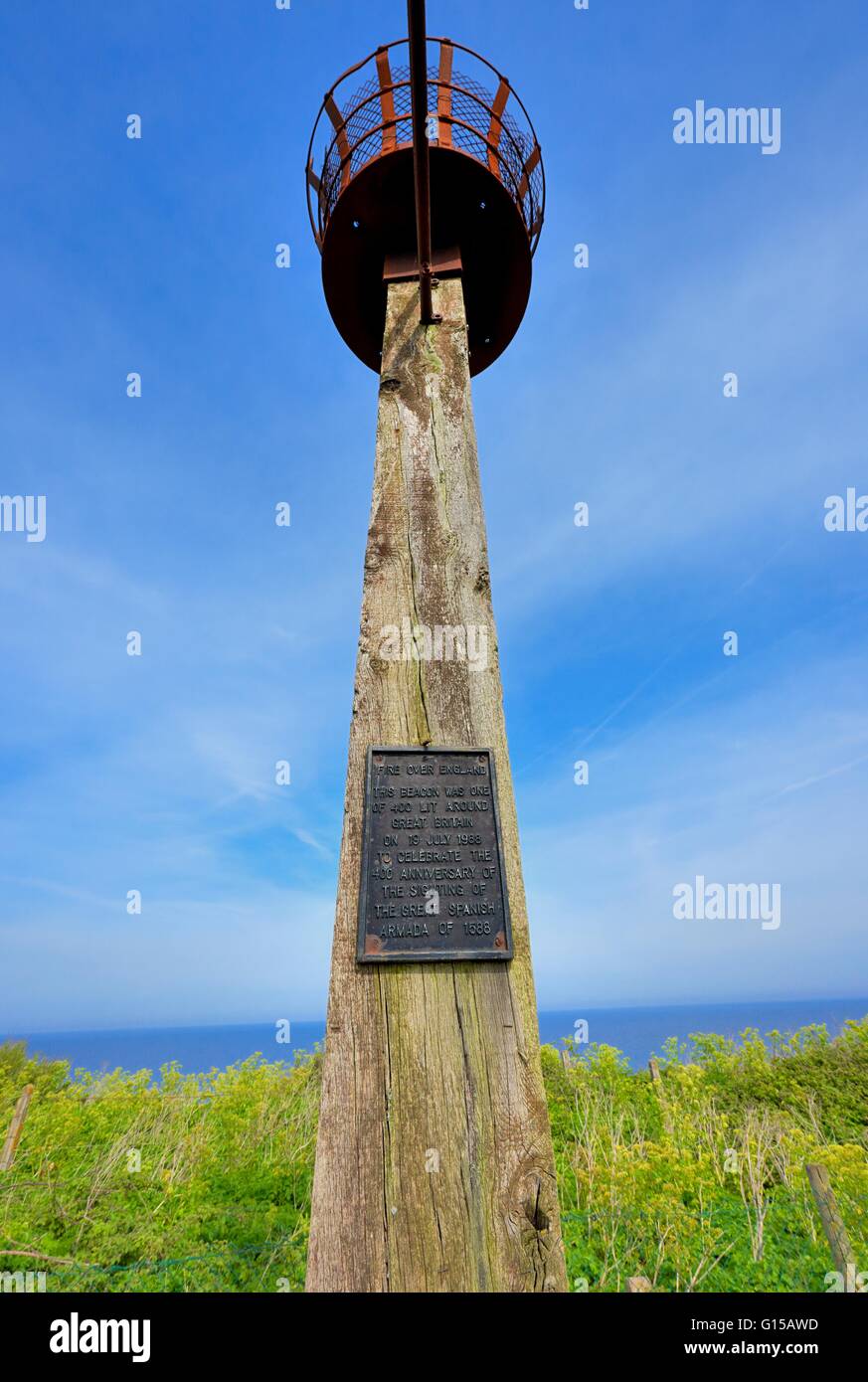 A Fire beacon at Hunstanton which was lit to celebrate the 400th ...