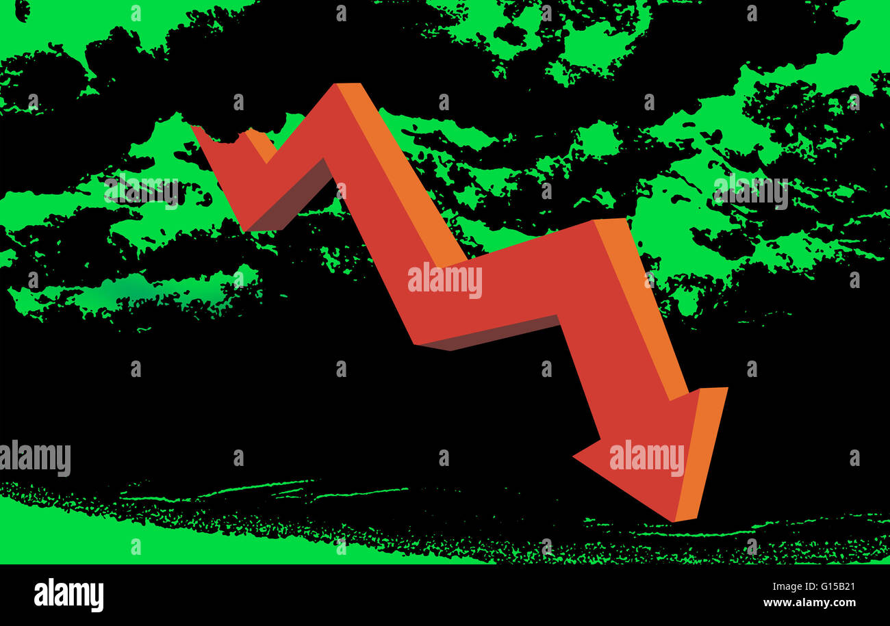 Financial loss arrow hi-res stock photography and images - Alamy