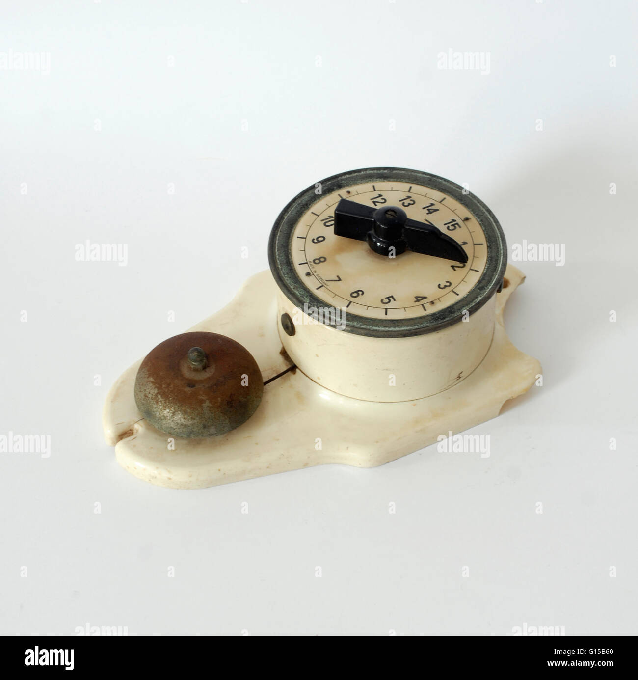 Old bakelite timer with a break Stock Photo - Alamy