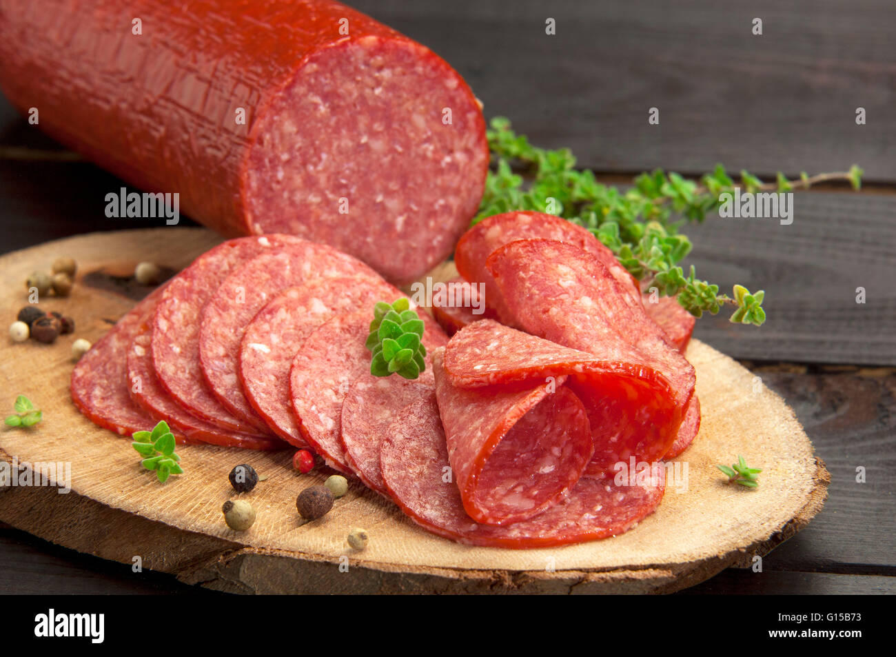 Salami meat hi-res stock photography and images - Alamy