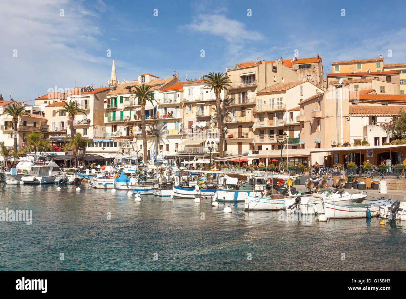 Calvi Harbour and waterfront buildings, Calvi, Haute-Corse, Corsica ...