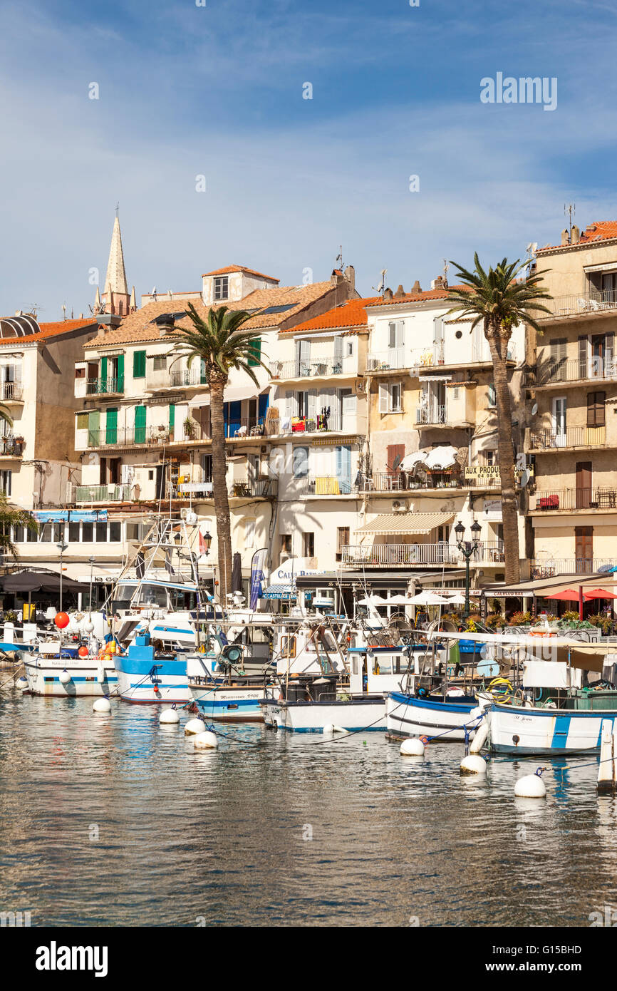 Calvi Harbour and waterfront buildings, Calvi, Haute-Corse, Corsica ...