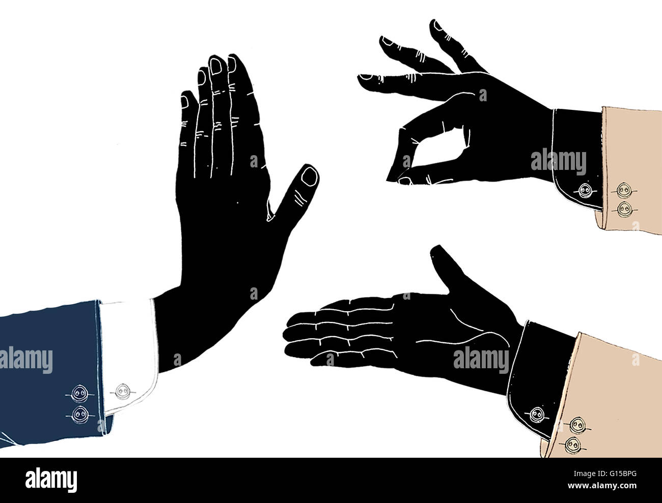 Two different hands art hi-res stock photography and images - Alamy