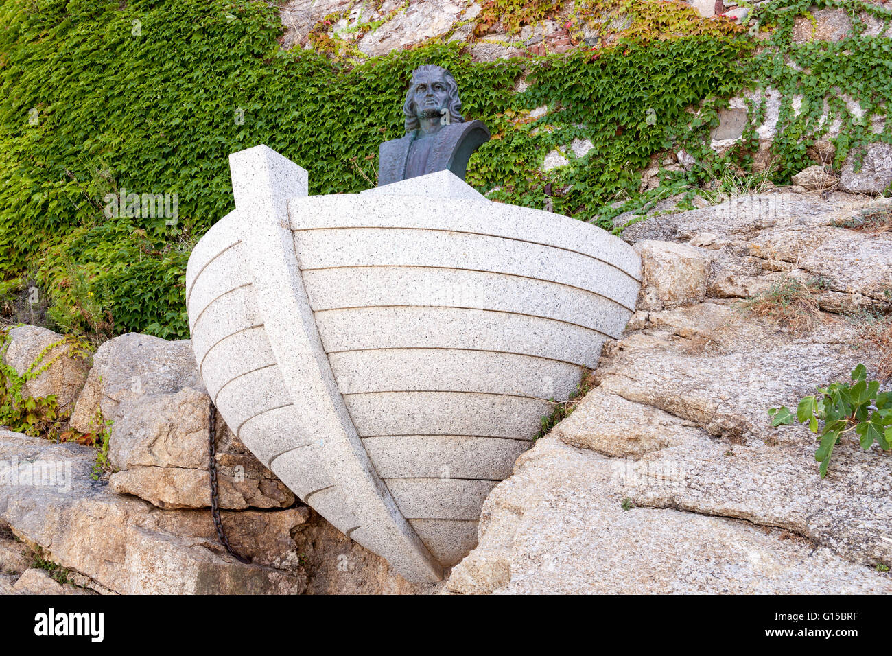 Christopher Columbus monument, Calvi, Haute-Corse, Corsica, France ...