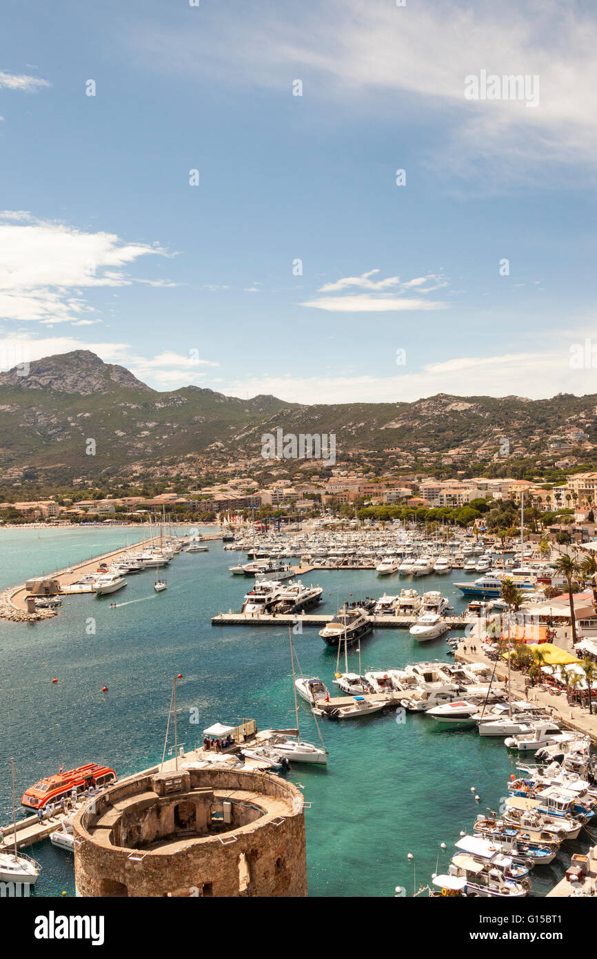 Calvi Harbour, town and waterfront buildings, Calvi, Haute-Corse ...
