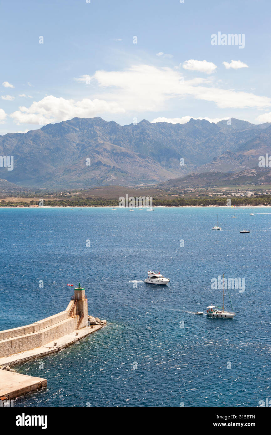 Entrance to Calvi Harbour, Calvi, Haute-Corse, Corsica, France Stock ...
