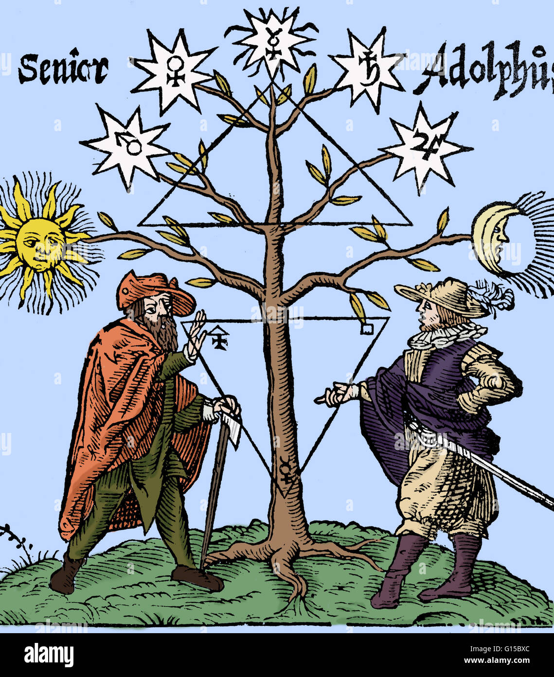 The celestial tree, from a work long attributed to Basil Valentine, a ...