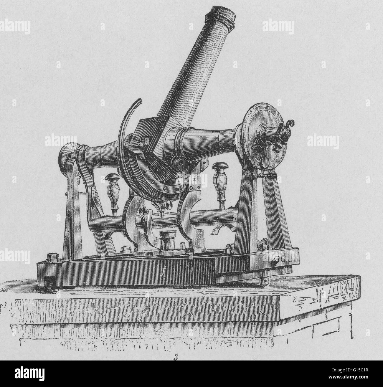 An illustration of a passage instrument, an astronomical tool used to ...