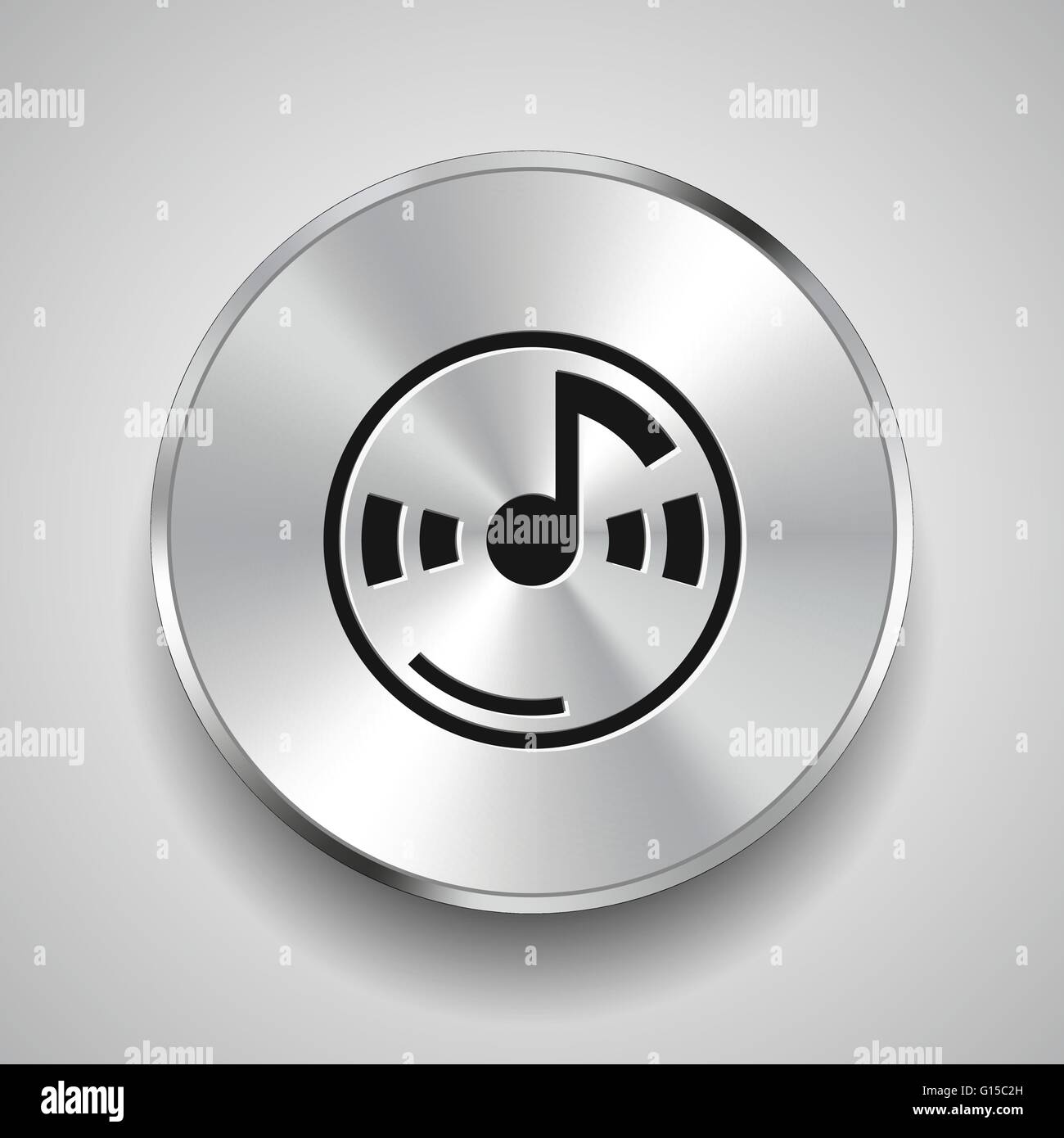 music note on cd icon Stock Vector Image & Art - Alamy