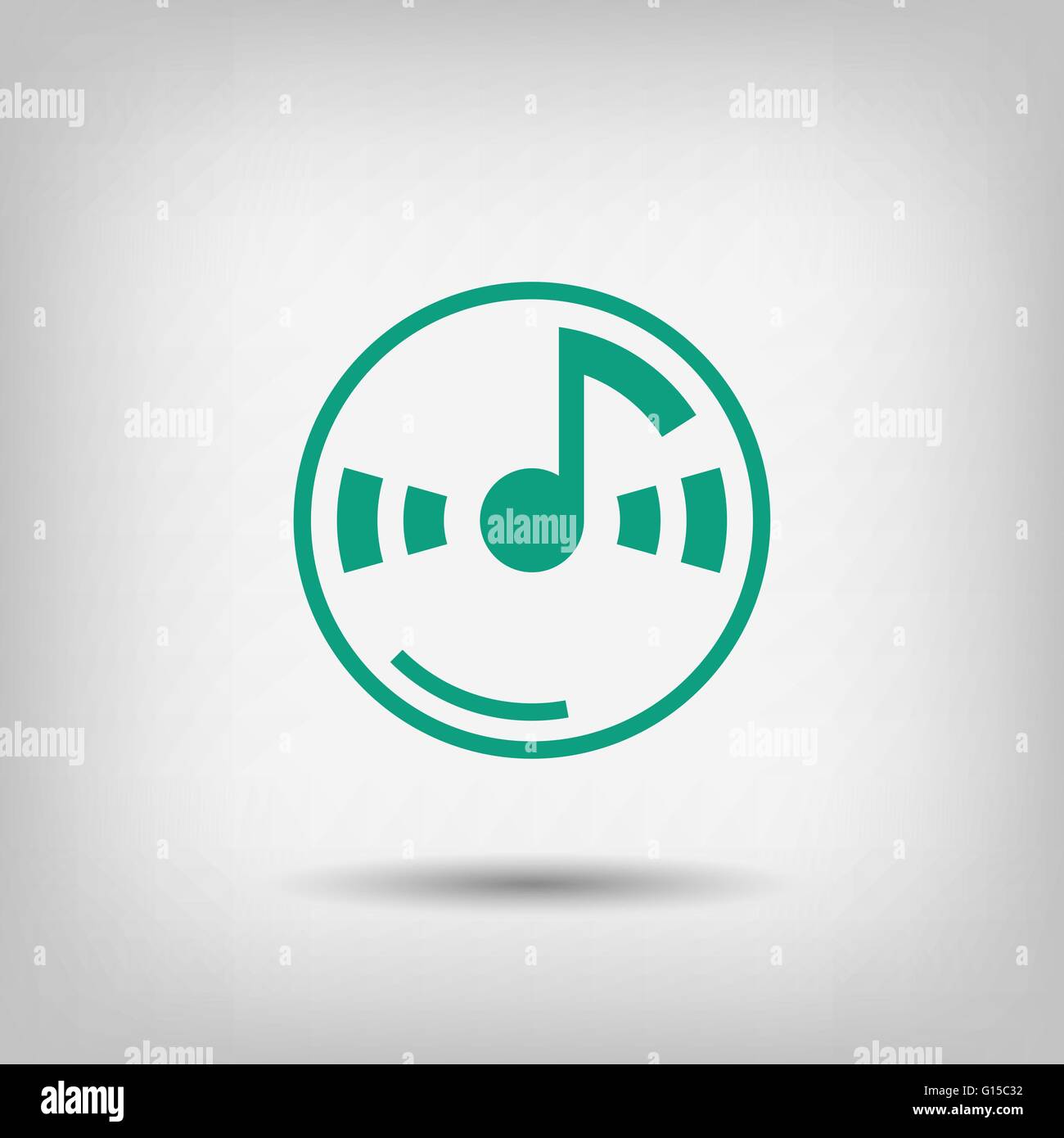 music note on cd icon Stock Vector Image & Art - Alamy