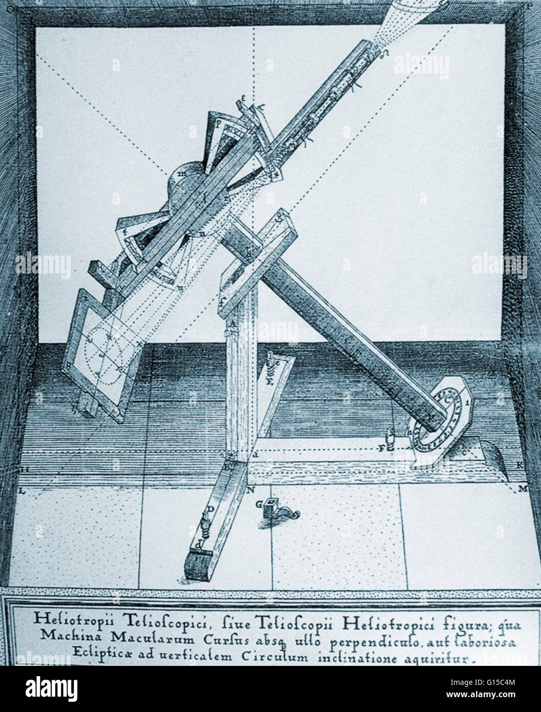 An historical astronomical instrument, the heliotropii telioscopici or ...