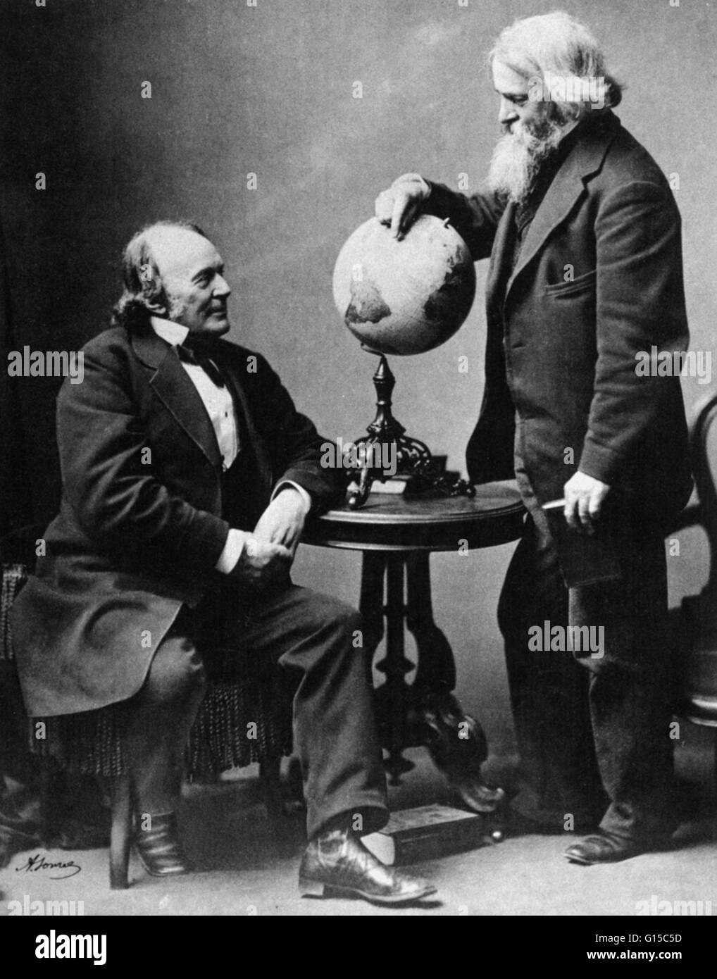 Louis Agassiz, zoologist and geologist, and Benjamin Peirce ...