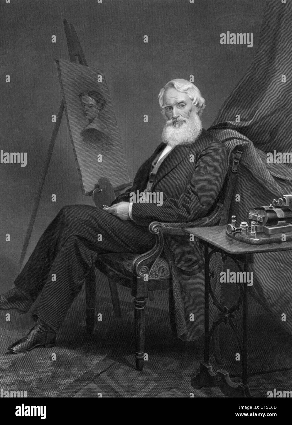 Us inventor single wire telegraph and morse code hi-res stock ...