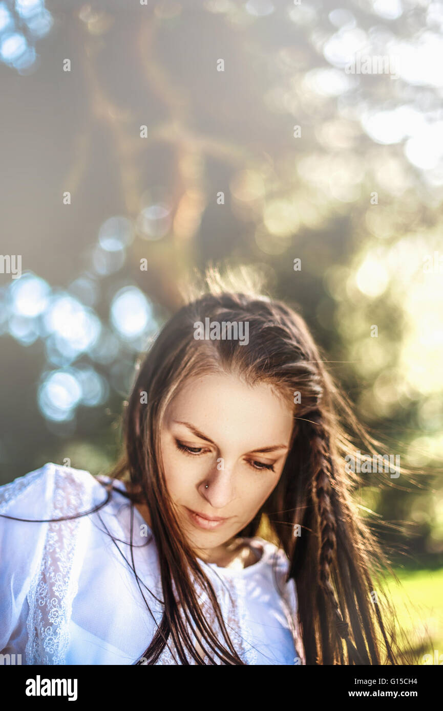 Woman in nature hi-res stock photography and images - Alamy