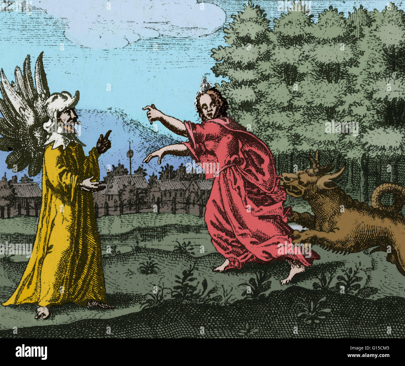 An illustration from an alchemical treatise from 1622. Alchemy was the ...