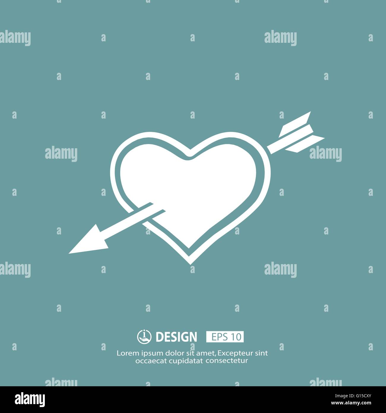 heart with arrow icon Stock Vector Image & Art - Alamy