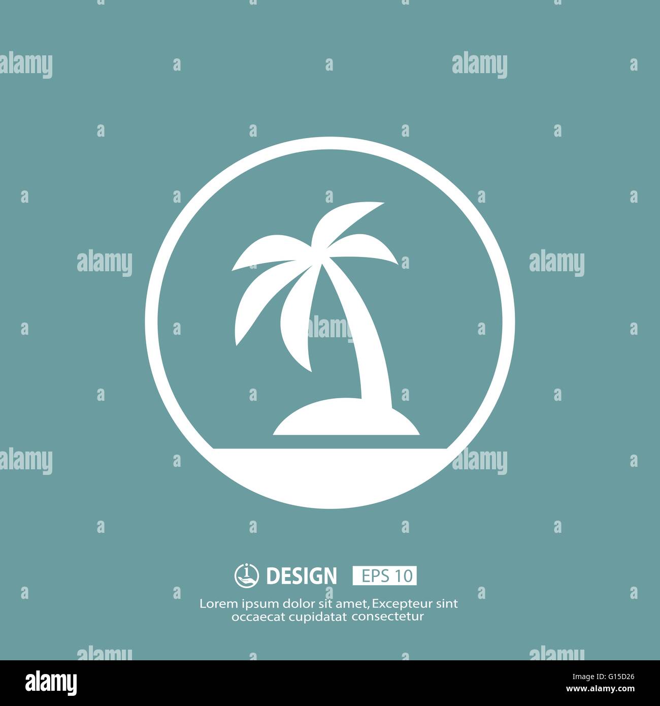 Island icon Stock Vector Images - Alamy