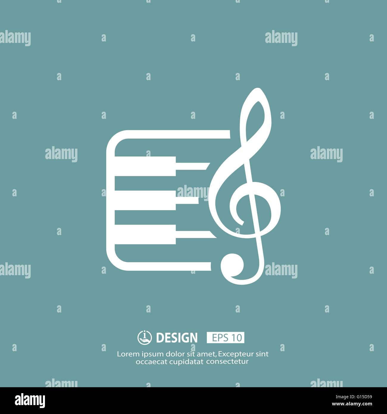 Music key and keyboard symbol Stock Vector Image & Art - Alamy
