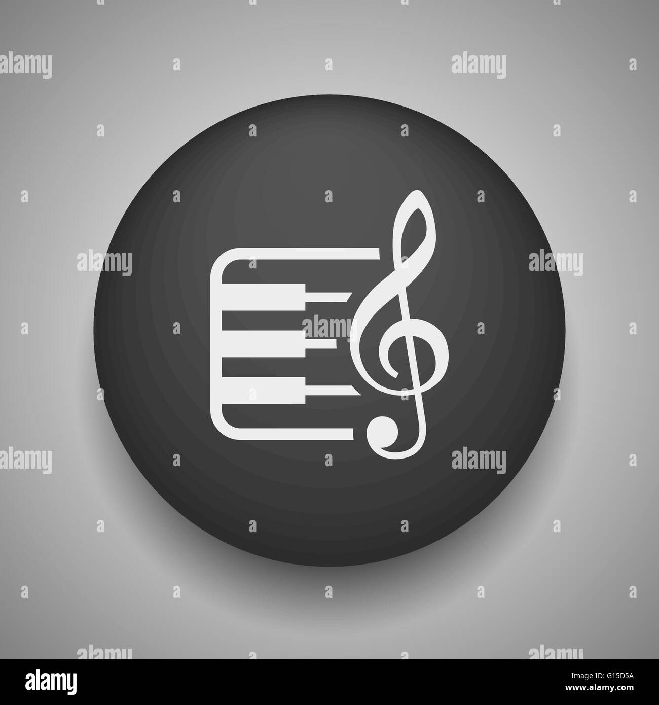 Music key and keyboard symbol Stock Vector Image & Art - Alamy