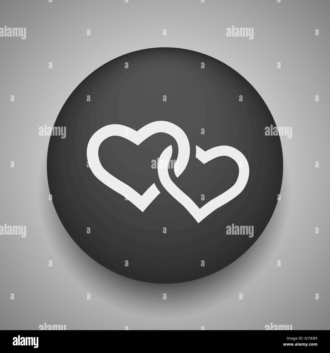 two hearts icon Stock Vector Image & Art - Alamy