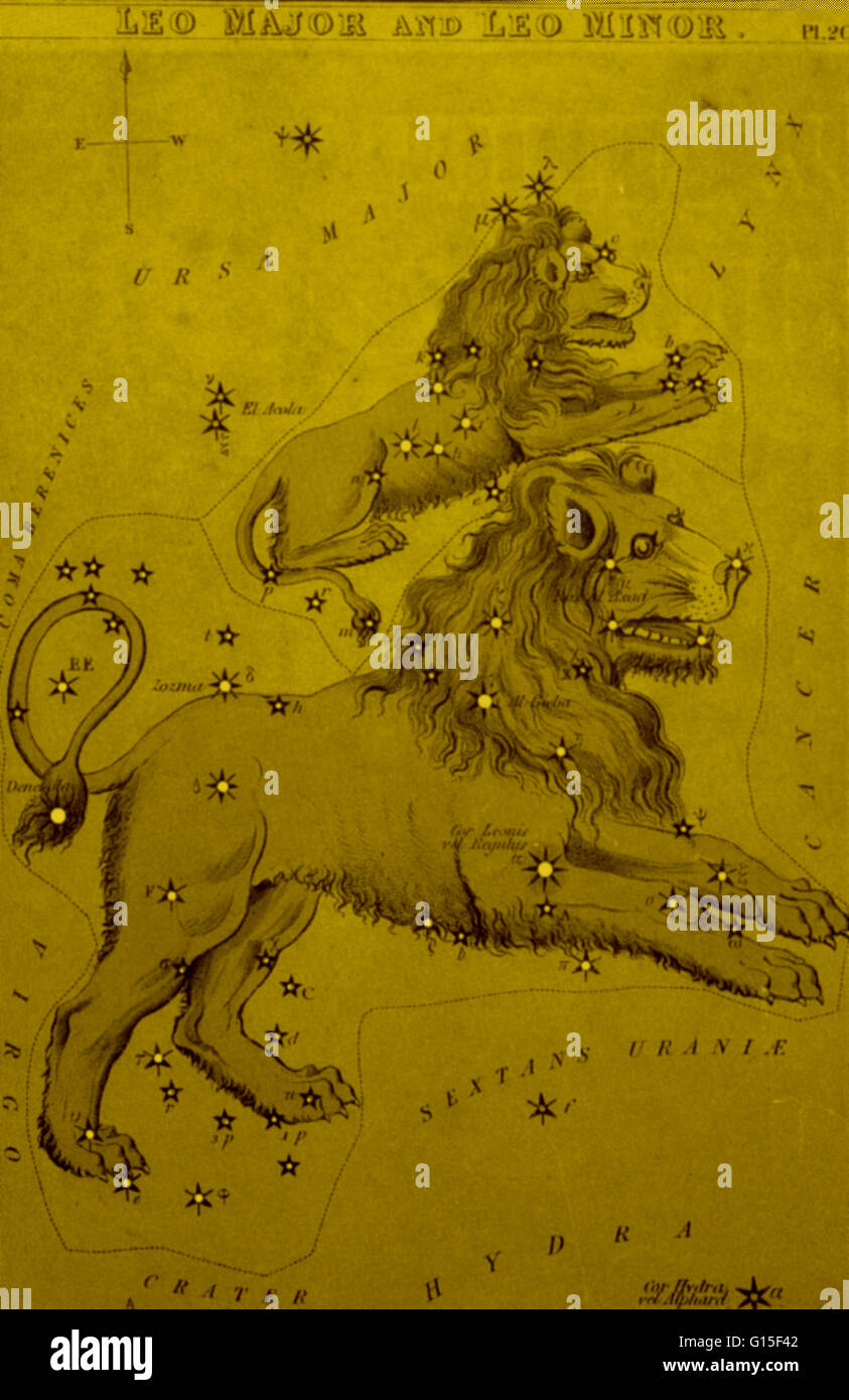 These 19th century French constellation cards show each individual star ...