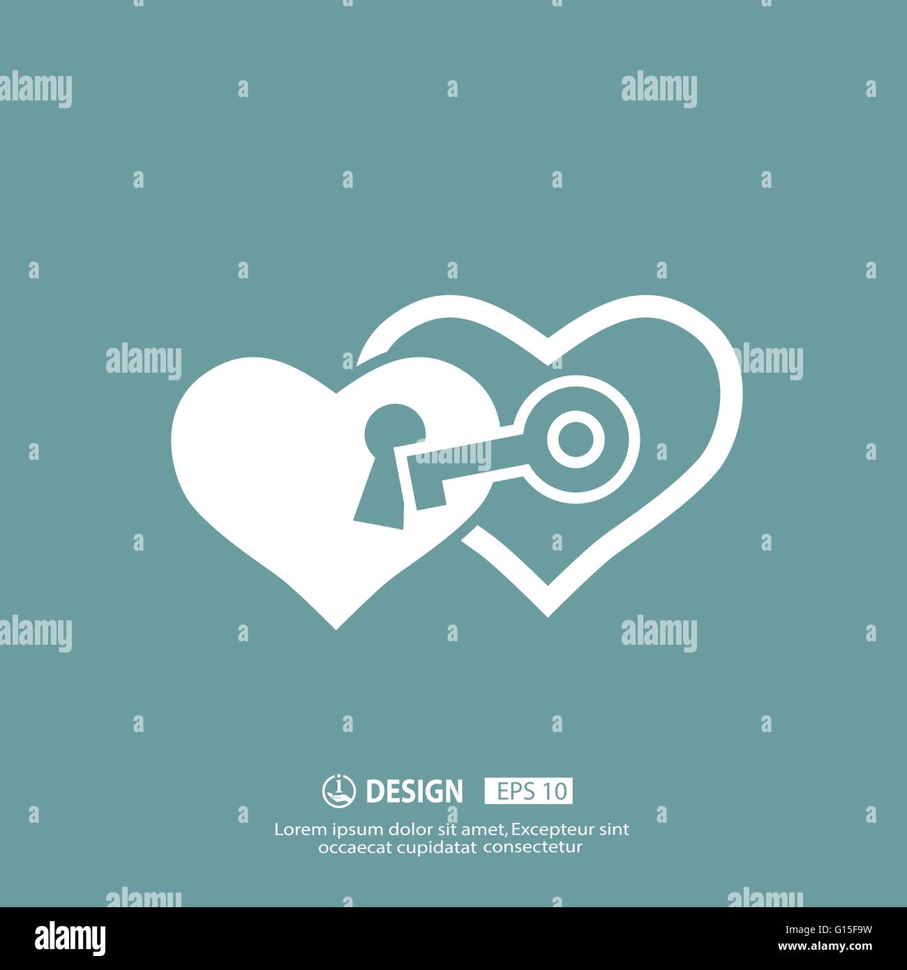 heart with key icon Stock Vector Image & Art - Alamy