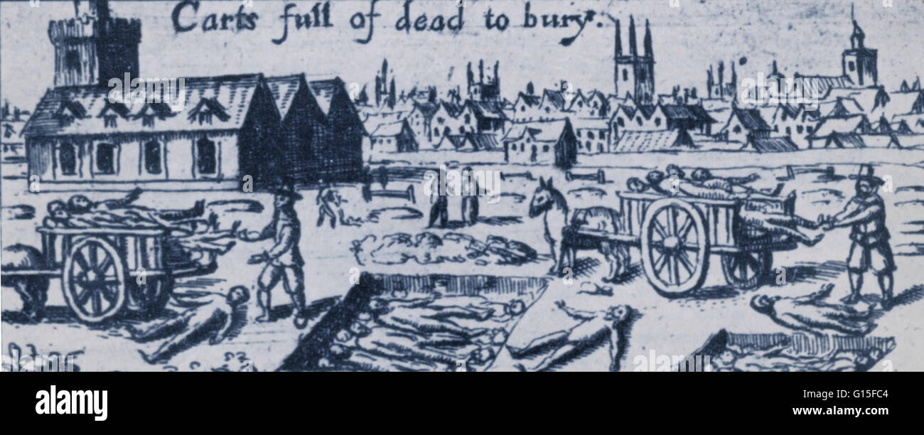 A portion of a broadsheet illustrates the mass burials that took place ...